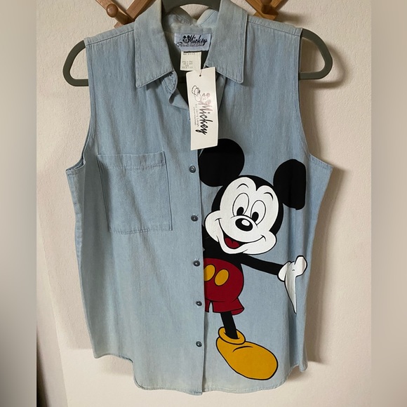 Jerry Leigh | Tops | Vintage Jerry Leigh Mickey Mouse Denim Top | Poshmark